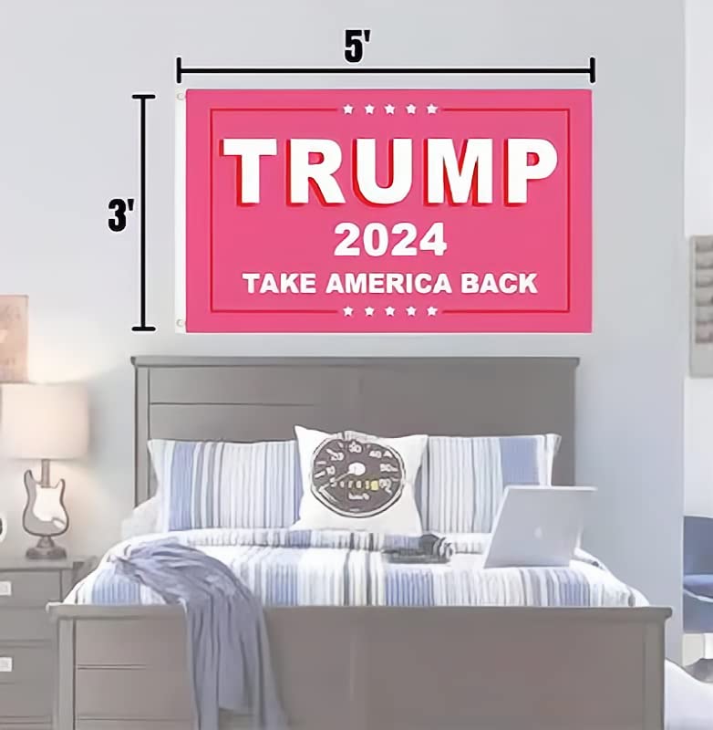 Snapklik.com : Donald Trump 2024 Flag Pink Double Sided,Women For Trump ...