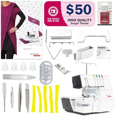 Amazon.com: Bernette Airlock B64 Overlock Serger Sewing Machine | Air ...