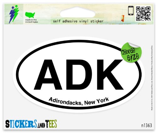Amazon.com: ADK Adirondacks New York Oval Car Sticker Indoor Outdoor 5 ...