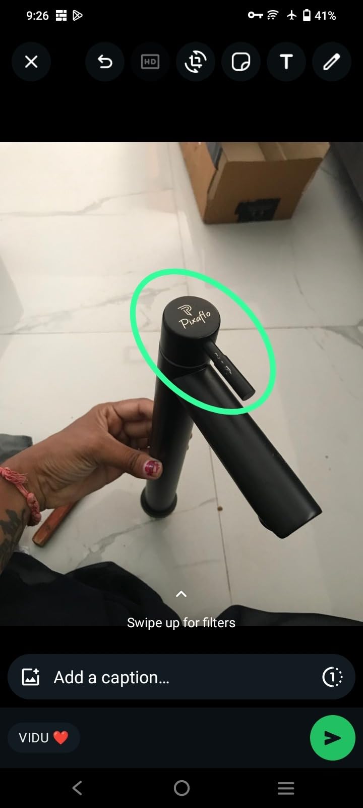 Pixaflo Florent SS-304 Extended Tall Body Pillar Cock 12"" Tap for Wash ...