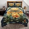 Amazon.com: Jeminise Dragonfly Patchwork Pattern Quilt Set, Animal ...