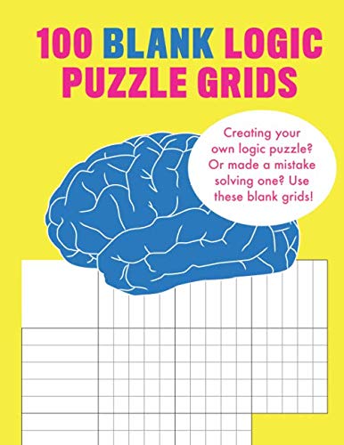 100 Blank Logic Puzzle Grids: Media, Clarity: 9798654486851: Amazon.com ...