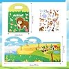 OWill Reusable Sticker Book, 4 Pcs Reusable Sticker Books for Toddlers ...