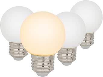 Liii&ARTMAN LED Small Bulb G16.5, 4W E26 Matt Opal Warm White Dimmable ...