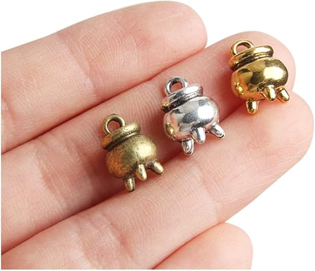 Amazon.com: Acxico 30pcs cauldron Charms Antique Silver Tone cauldron ...