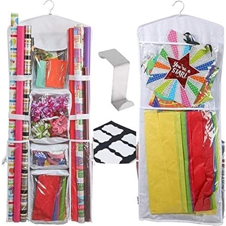 Amazon.com: Gift Wrap Organizer - Storage for Wrapping Paper (All Sized ...