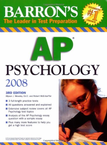Amazon.com: Barron's AP Psychology: 9780764136658: McEntarffer, Robert ...
