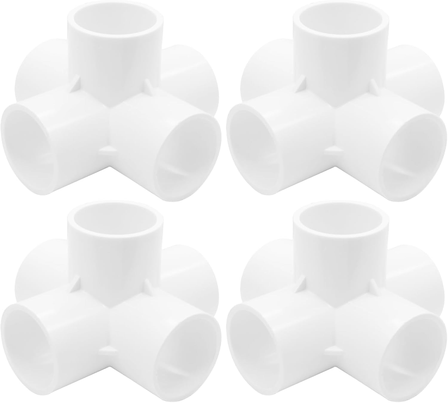 Amazon.com: PHITUODA 4Pcs 1 Inch PVC Fittings, 5 Way PVC Pipe Fittings ...