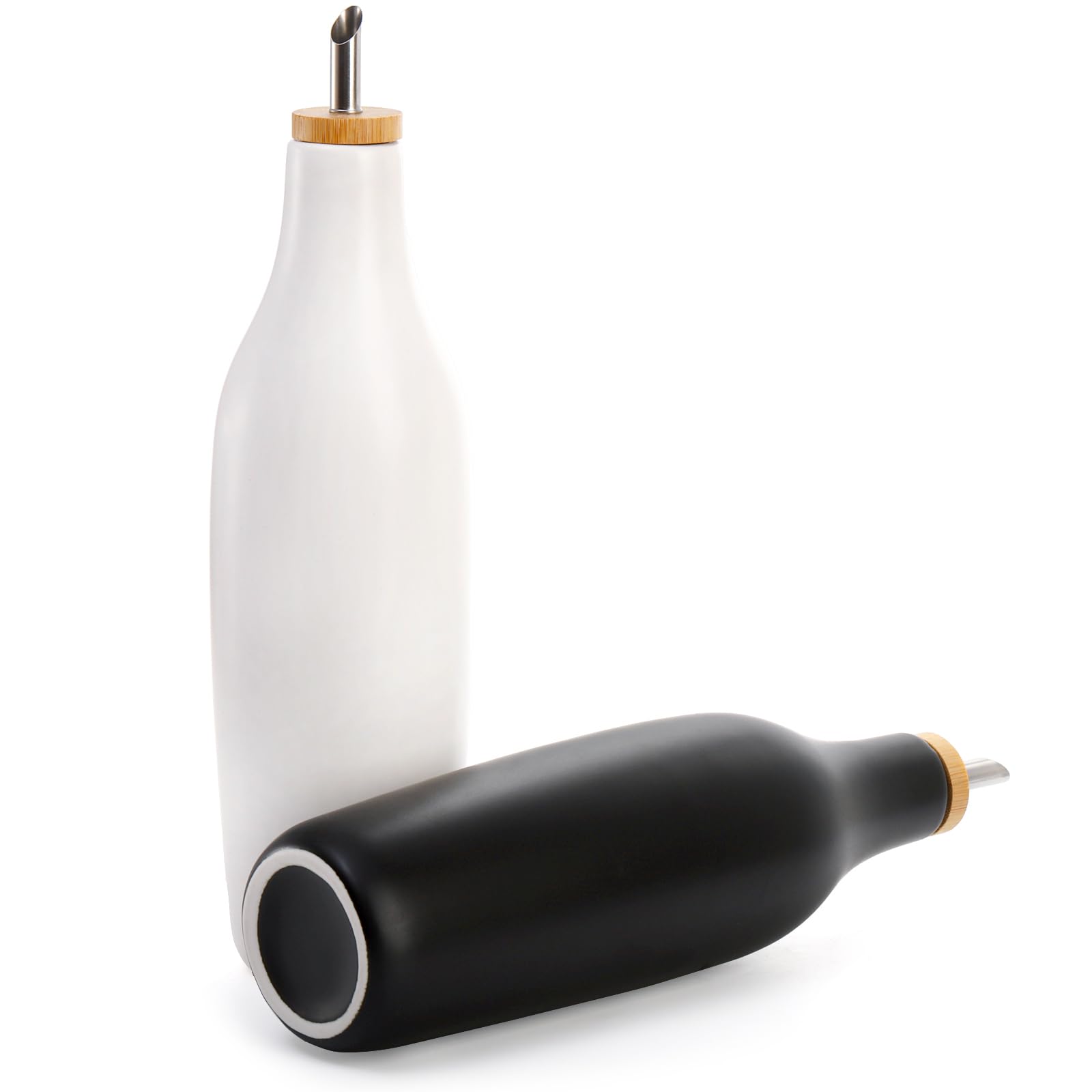 Snapklik.com : Elsjoy Set Of 2 Ceramic Oil Bottle, 16 Oz Ceramic Olive ...