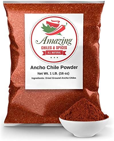 Amazon.com : Ancho Chile Pepper Powder Ground 1 LB (16oz) – All Natural ...