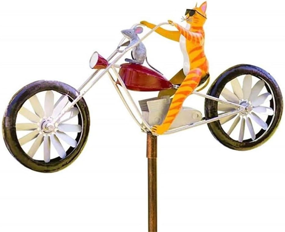 Amazon.com: JXRUYI Vintage Bicycle Metal Wind Spinner - Garden Cute ...