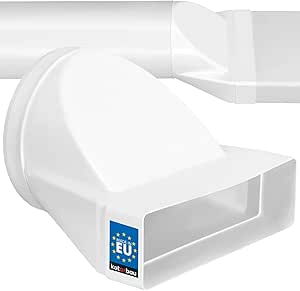 KOTARBAU® Rectangular Pipe Connector 60 x 200 mm for Round Pipe ...