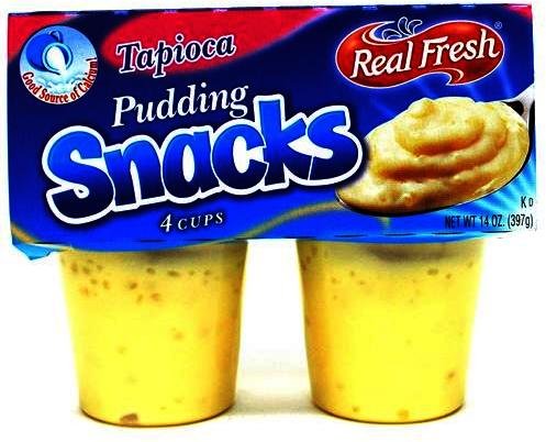 Amazon.com : Real Fresh Tapioca Pudding Snacks 4 pack Case Pack 12 ...