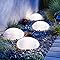 JOHOO Set of 4 Solar Lights Outdoor Waterproof Solar Pebble Rock Garden ...