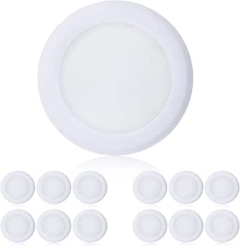 TOPELER 12 Pack Surface Mount LED Ceiling Light, 6 Inch Low Profile ...