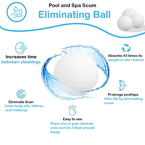 Snapklik.com : Scum Eliminating Ball, 4 Pack Reusable Scum Oil ...