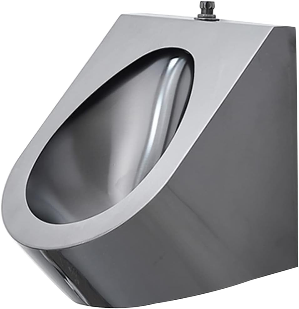 Amazon.com: Black Wall-Mounted 304 Stainless Steel Urinal,Public Toilet ...