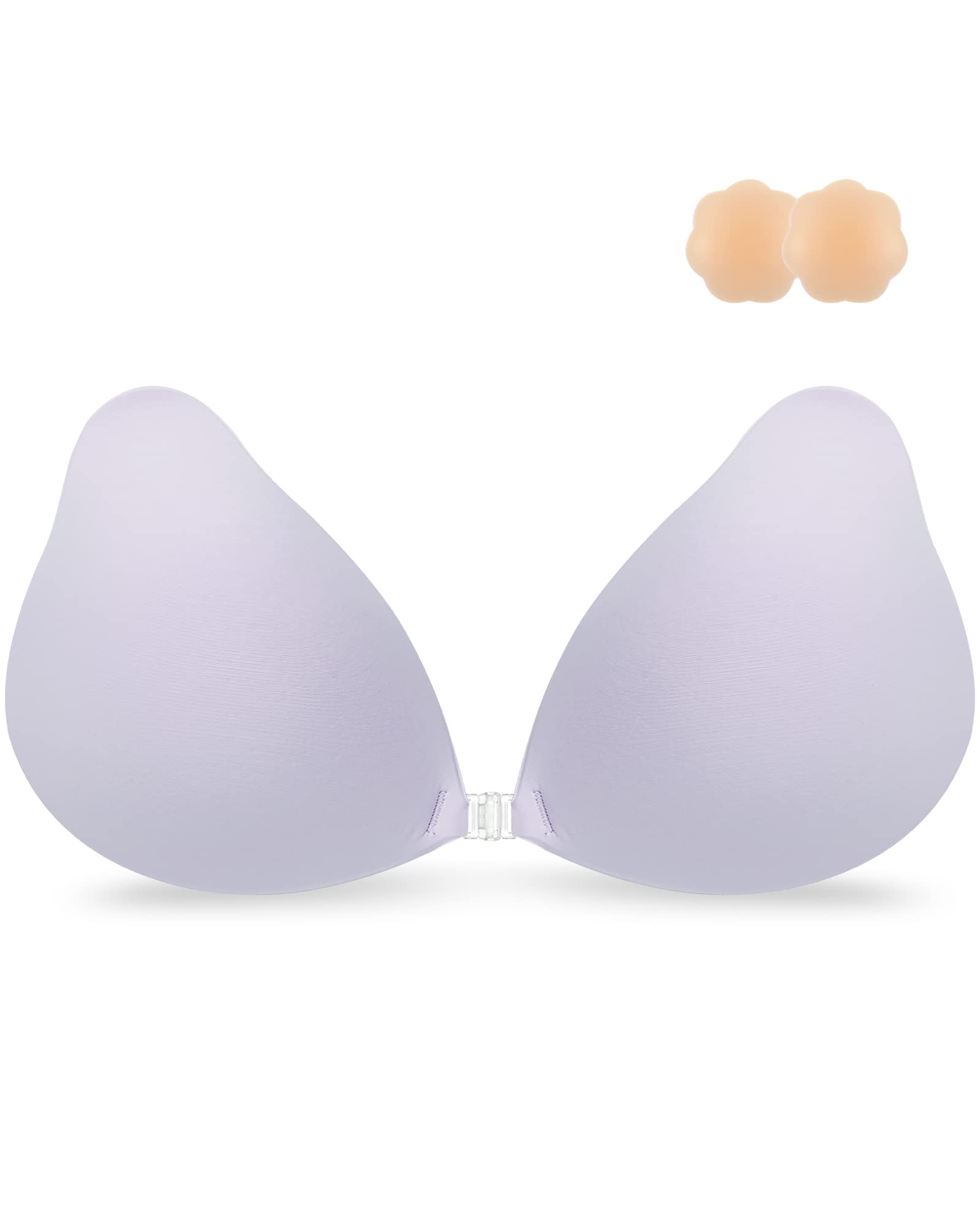Niidor Adhesive Sticky Bra Pear-Shape Cup Strapless Invisible Reusable ...