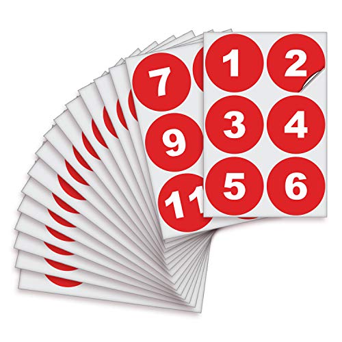 Snapklik.com : Red Consecutive Number Stickers 1 To 100, 4-inch, 1 Set ...