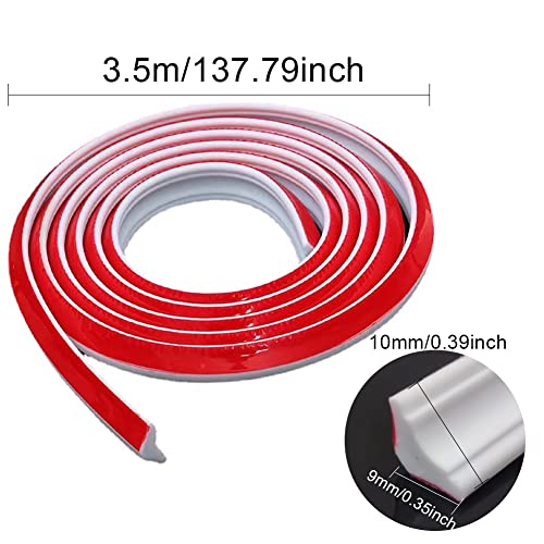 TPE Quadrant Trim, 3M Selfadhesive Moulding Trim Wall Corner Strip Home ...