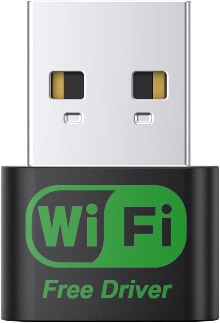 Amazon.com: USB WiFi Adapter, Plug-n-Play, Built -in high -gain Antenna ...