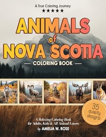 Amazon.com: Animals of Nova Scotia: Wild Animal Coloring Book For Kids ...