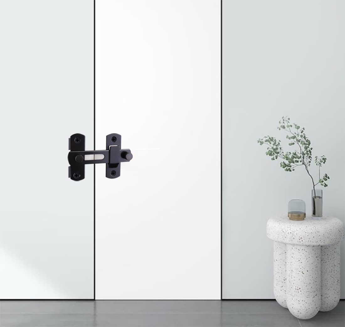 Snapklik.com : Flip Door Sliding Latch, 180 Degree Stainless Steel ...