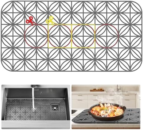Sink Protectors Mat for Kitchen Sink, 28"x15", Multifunctional, Can DIY ...
