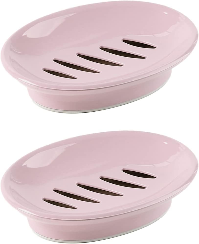 Amazon.com: TOPSKY 2-Pack Soap Dish with Drain, Soap Holder, Soap Saver ...