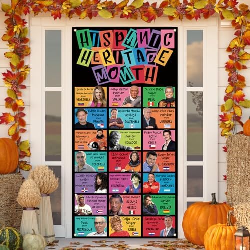 Amazon.com: Yarcooly Hispanic Heritage Month Door Cover Latin American ...