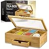 Amazon.com: Signature Living Bamboo Wooden Tea Box Organizer Storage ...