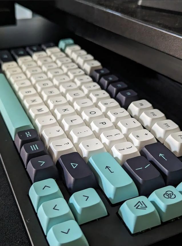 MOLGRIA Light Cyan Keycaps 129 Set for Mechanical Keyboard, Custom PBT ...