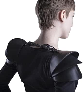 Amazon.com: Medieval Faux Leather Shoulder Armor Viking Double Pauldron ...