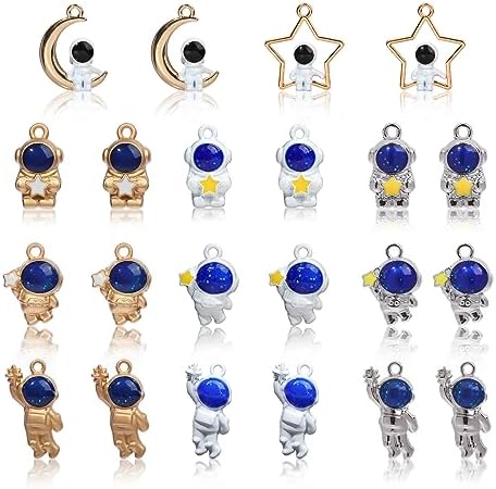 Amazon.com: PH PandaHall 7 Styles Spacemen Charms, 28pcs Astronaut ...