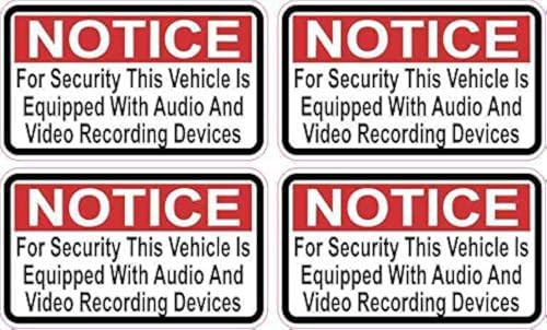 Amazon.com: StickerTalk Notice Audio and Video Recording Vinyl Stickers ...