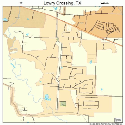 Amazon.com: Large Street & Road Map of Lowry Crossing, Texas TX ...