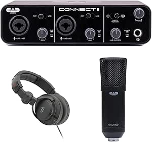 Amazon.com: CAD CX2 Connect II 2x2 USB Audio Interface Bundle with CAD ...
