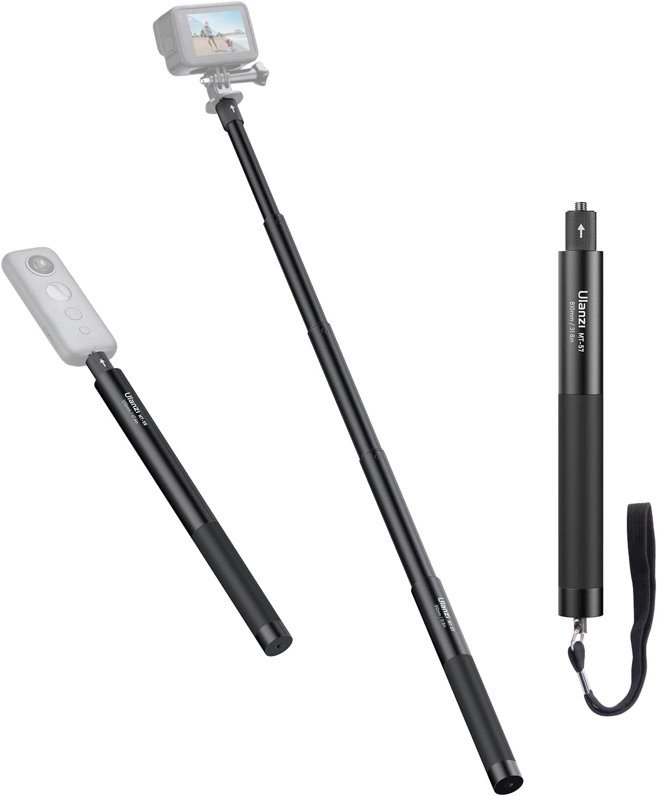 Amazon.com : VRIG 51''(131cm) Invisible Selfie Stick, 1/4 Extended ...