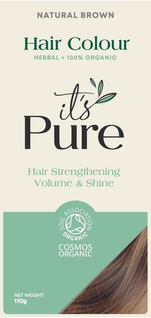 It's Pure Organics Organic Hair Dye - Herbal Hair Colour Natural Brown ...