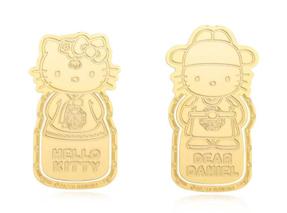 Amazon.com: Hello Kitty & Dear Daniel 24K Gold Plated Mini Bookmark Set ...