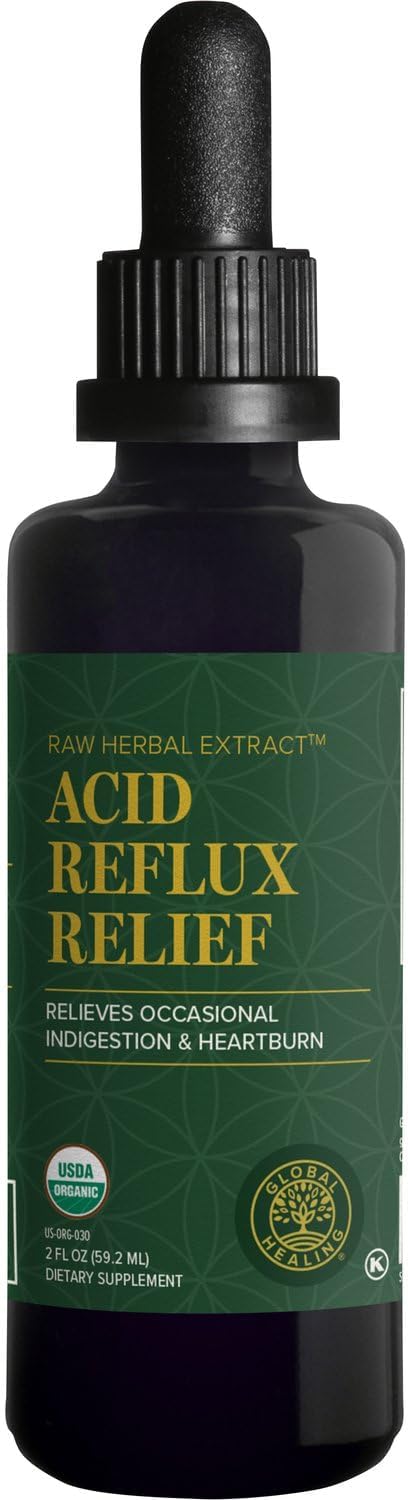 Amazon.com: Global Healing Acid Reflux Relief Organic Liquid Supplement ...