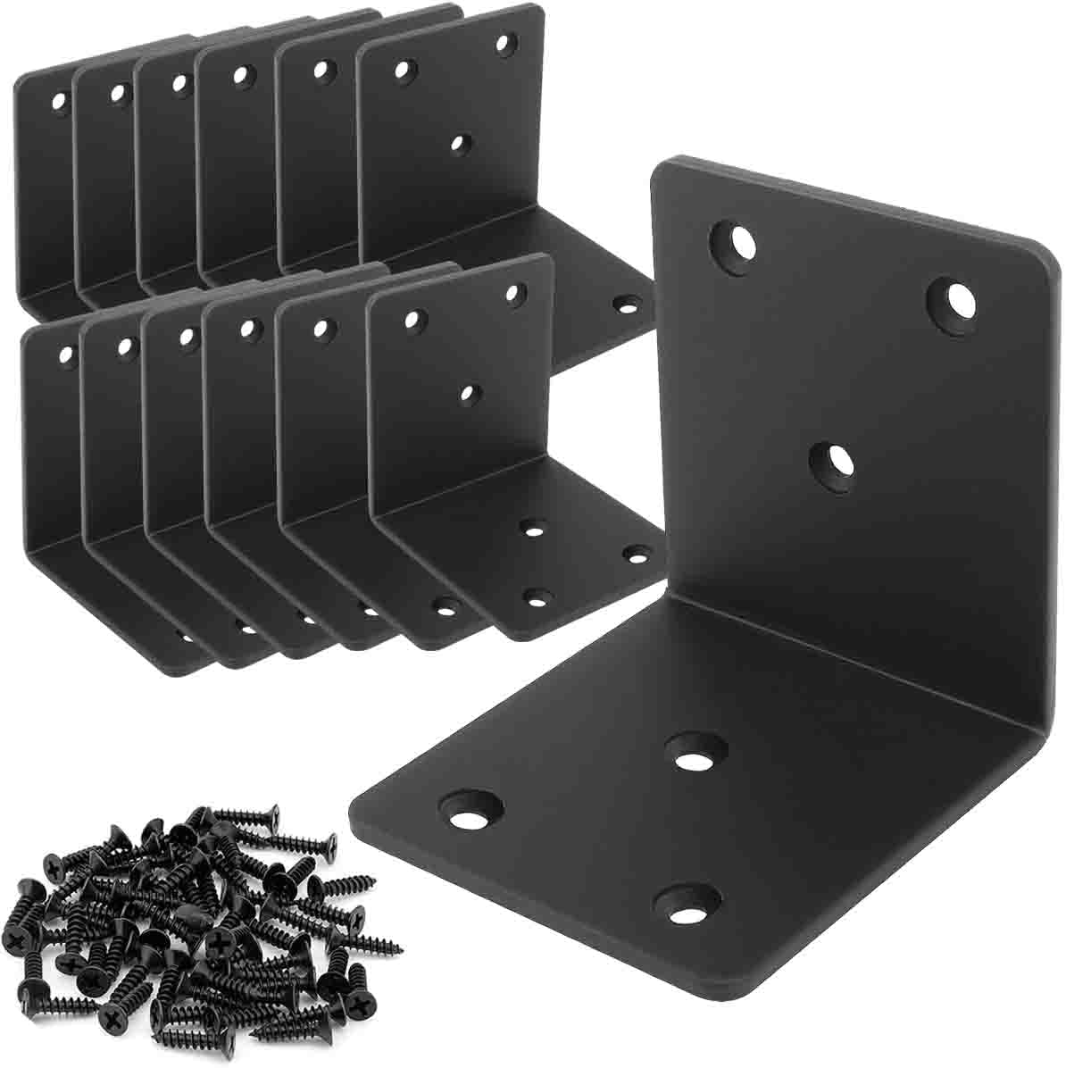 Amazon.com: 20Pcs Black Corner Brace L Shape Brackets, 1.5"x1.5 ...