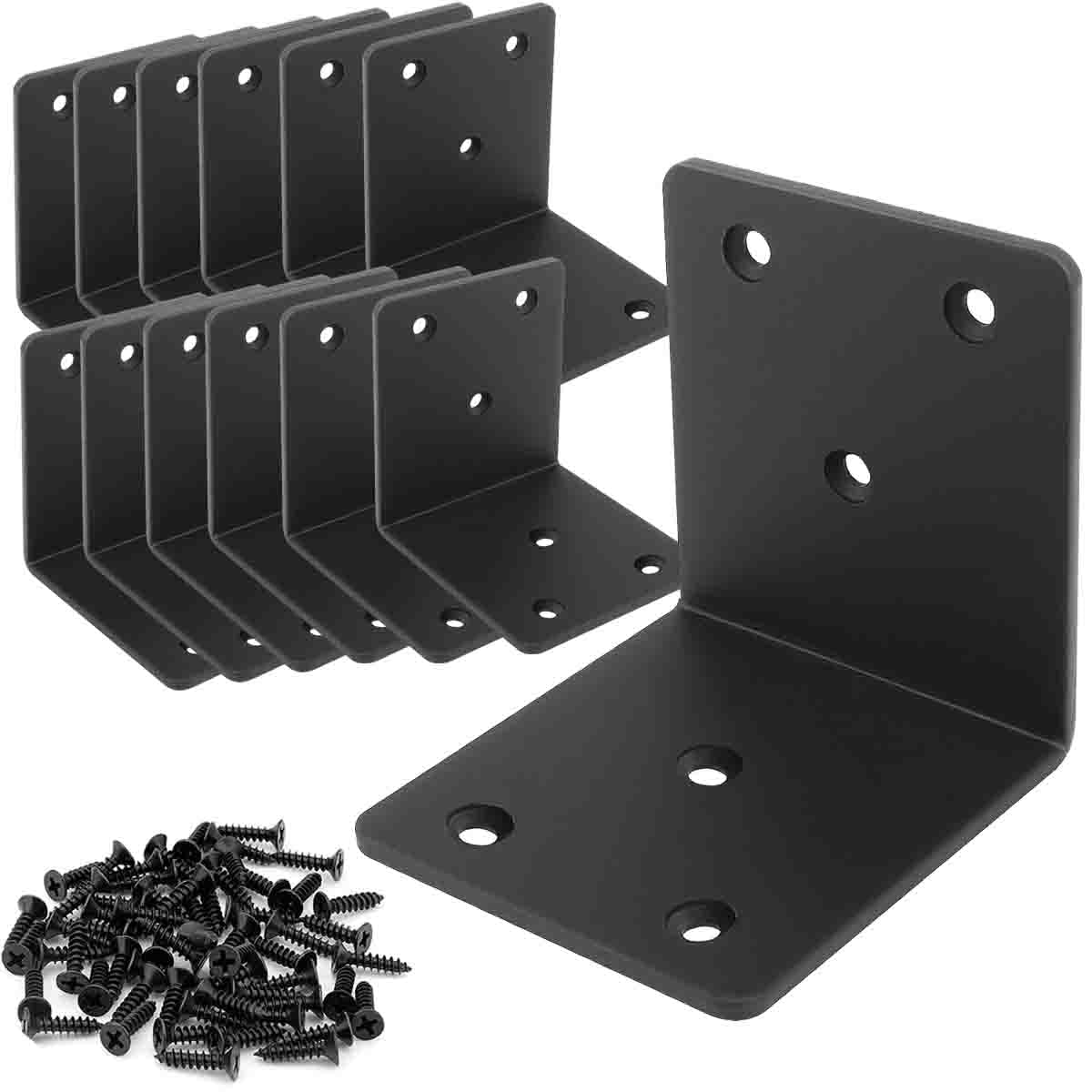 Amazon.com: 20Pcs Black Corner Brace L Shape Brackets, 1.5"x1.5 ...