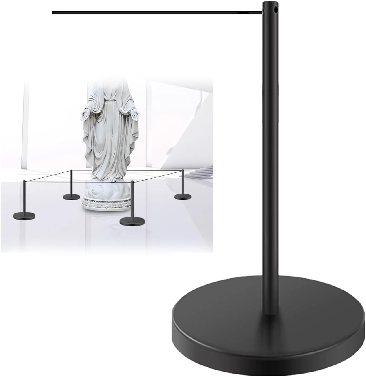 Short Stanchions for Car Show Display, Barrier Set, 18" Crowd Control ...