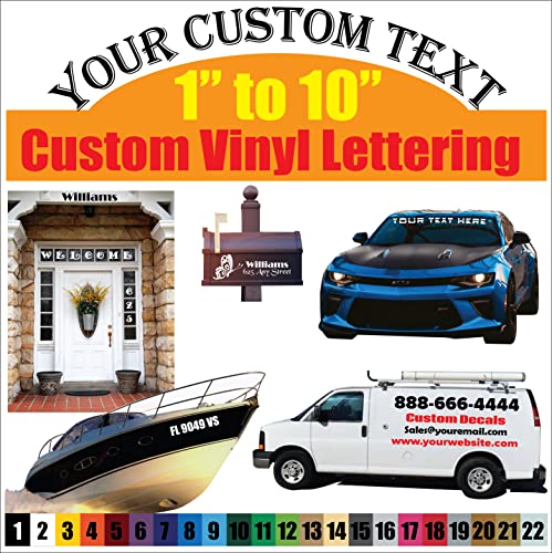 Amazon.com: Various Height Custom Vinyl Decal- personalized lettering ...