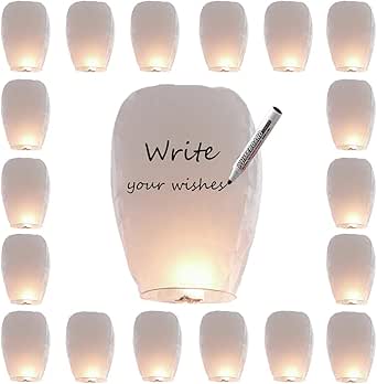 32 Pack Paper Lantern, Each Package is Equipped with A Marker Pen ...