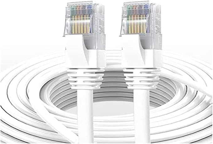 Elfcam® - 3 Metre Ethernet Cable Cat 7 Round, LAN/WLAN Cable with Gold ...