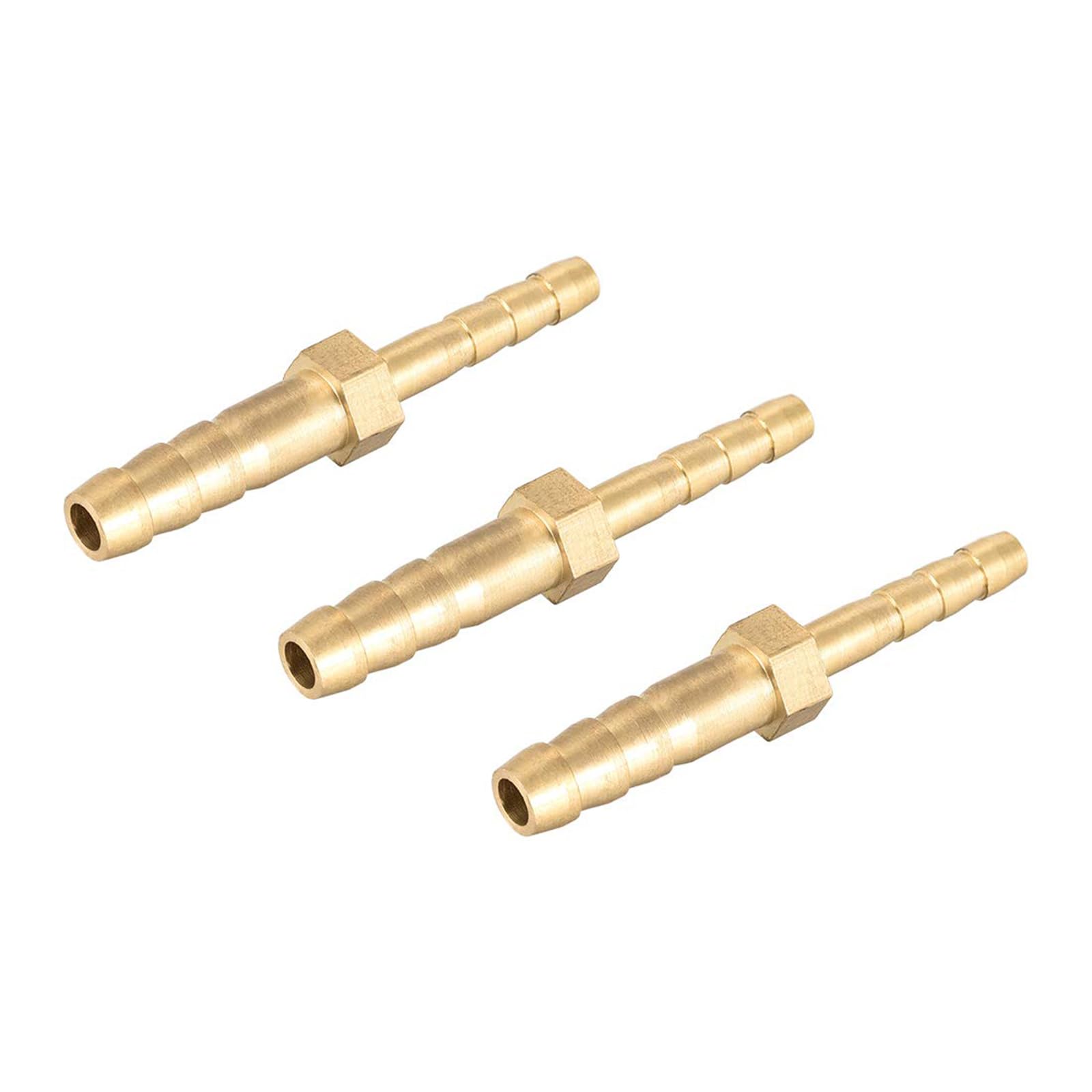 TA-VIGOR 3Pcs Straight Brass Barb Fitting Reducer, 6mm to 4mm Brass ...
