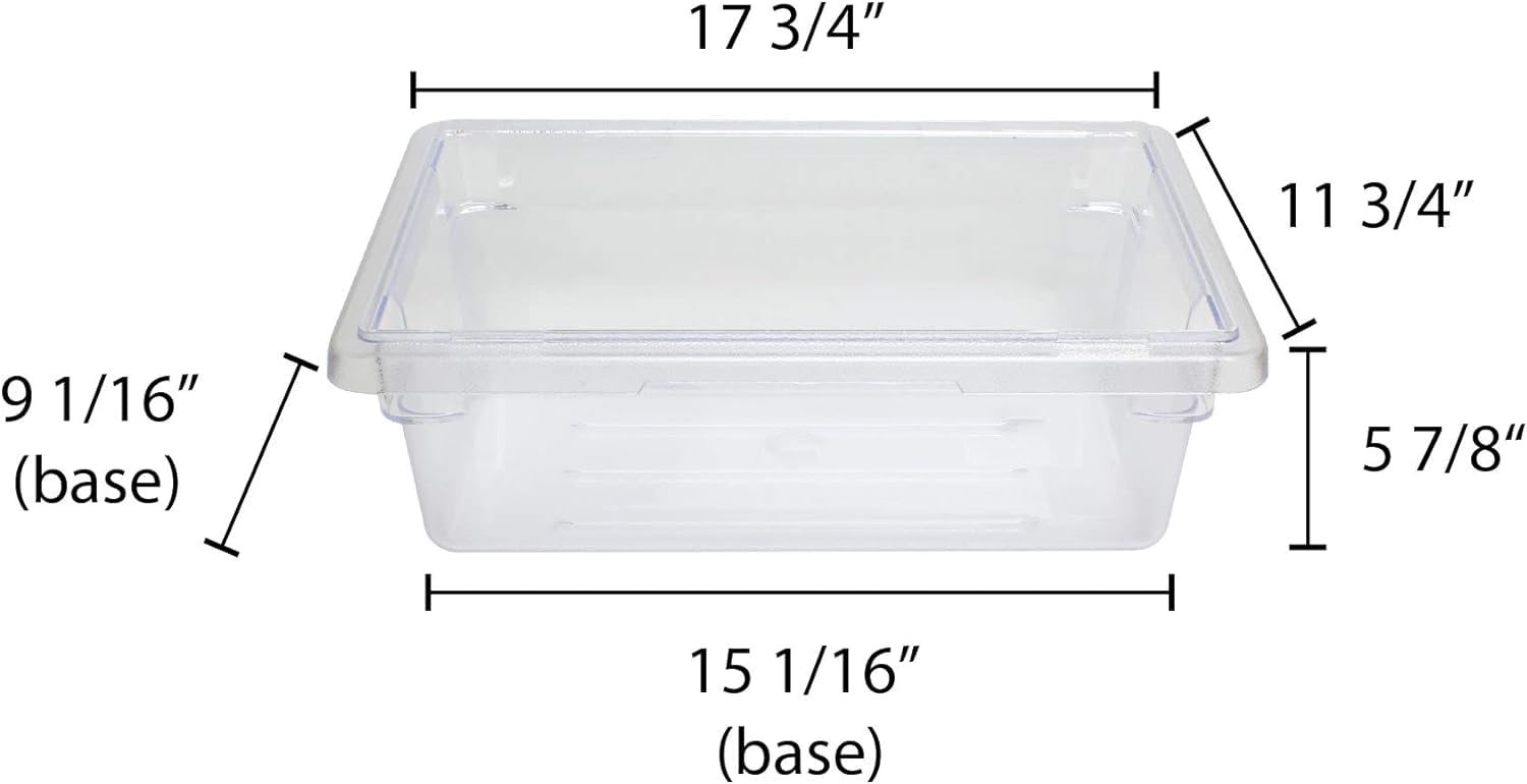 Snapklik.com : 3 Gallon Clear Food Storage Box Polycarbonate 12" X 18 ...