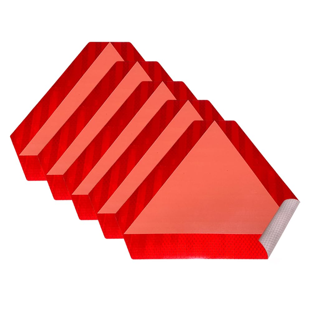 Amazon.com: 5Pcs Slow Moving Vehicle Sign Stickers, 5 Inch x 6 Inch ...